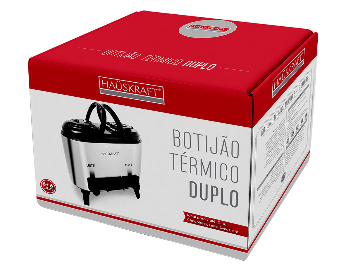 Botijão térmico duplo inox 12 litros - Camicado